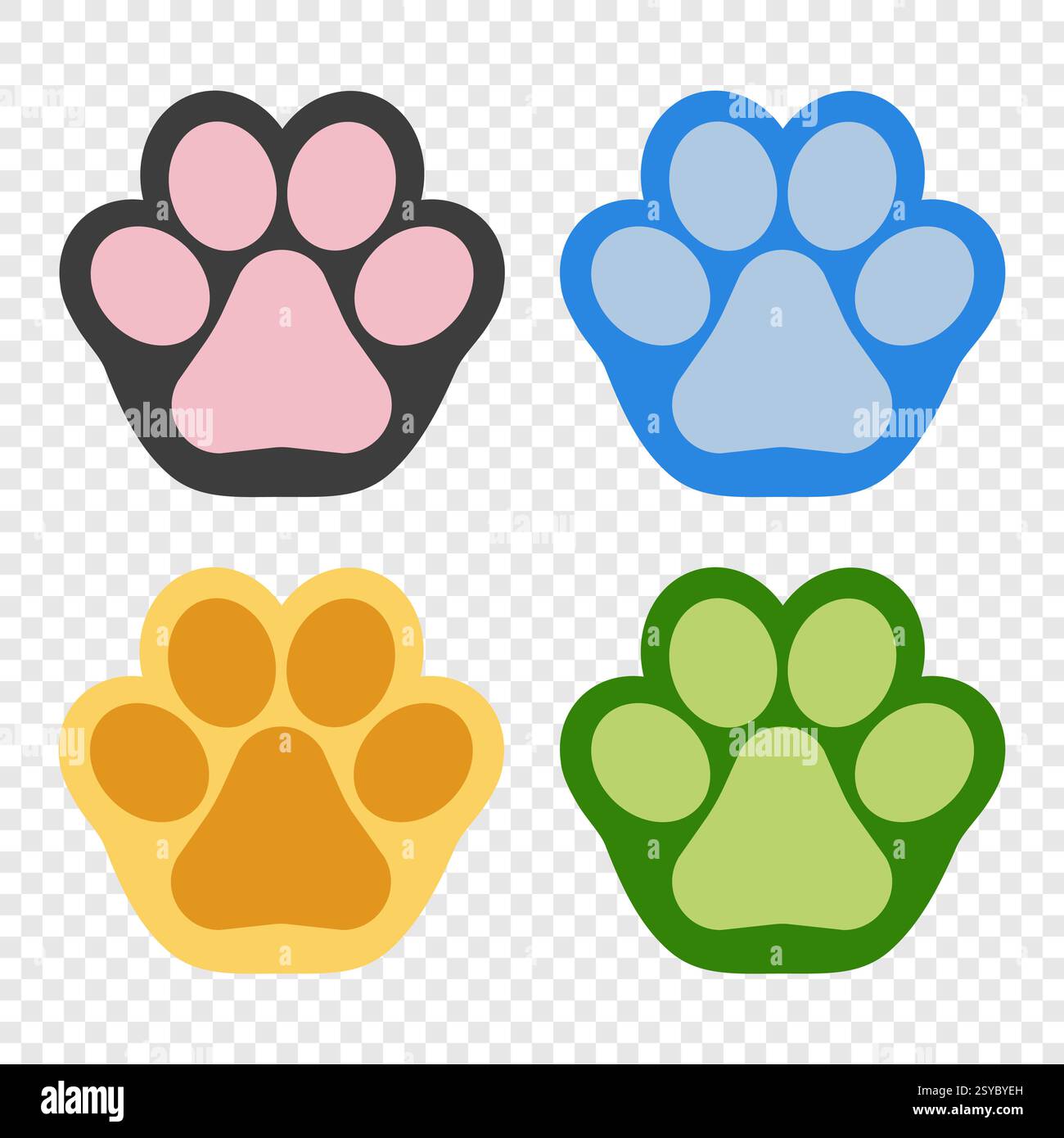Cartoon dog and cat paw vector icon Stock Vector Image & Art - Alamy