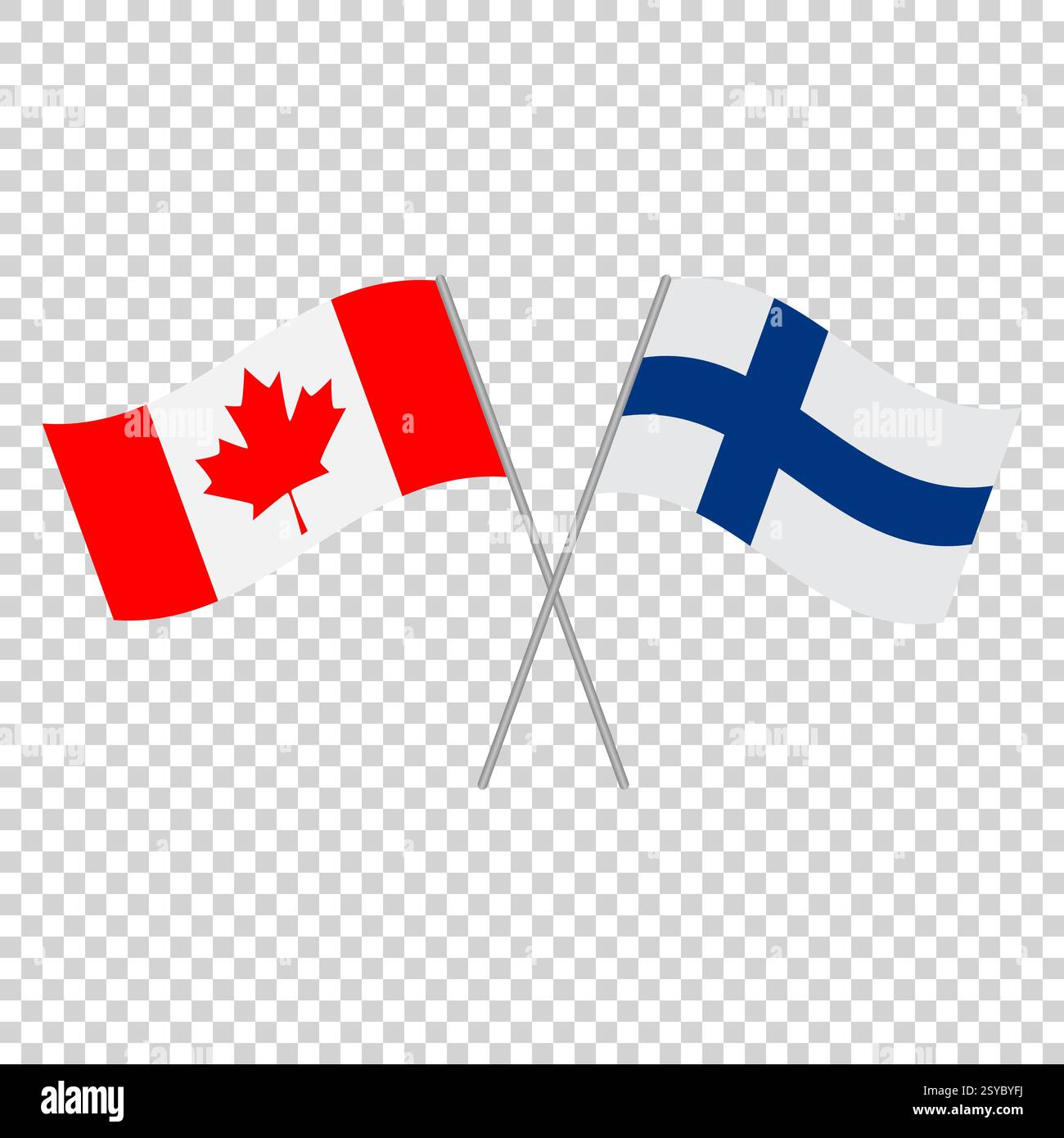 Finland and Canada flags. Vector illustration Stock Vector Image & Art ...