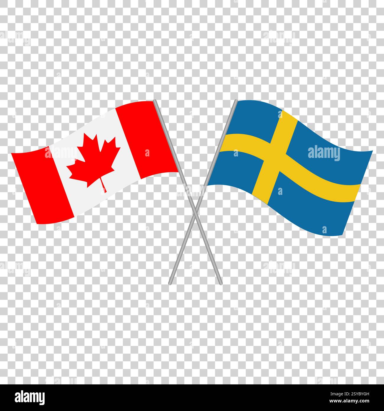 Sweden and Canada flags. Vector illustration Stock Vector Image & Art ...