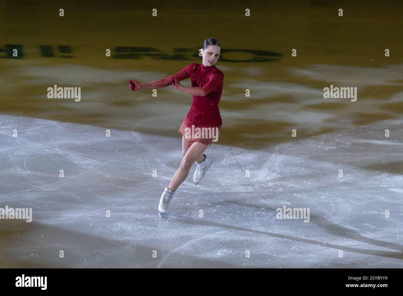Skater performing her Artistic and Technical performance on the Ice ...