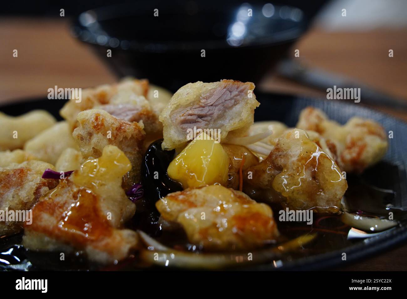 Tangsuyuk is a Korean-Chinese dish consisting of fried pork served with ...