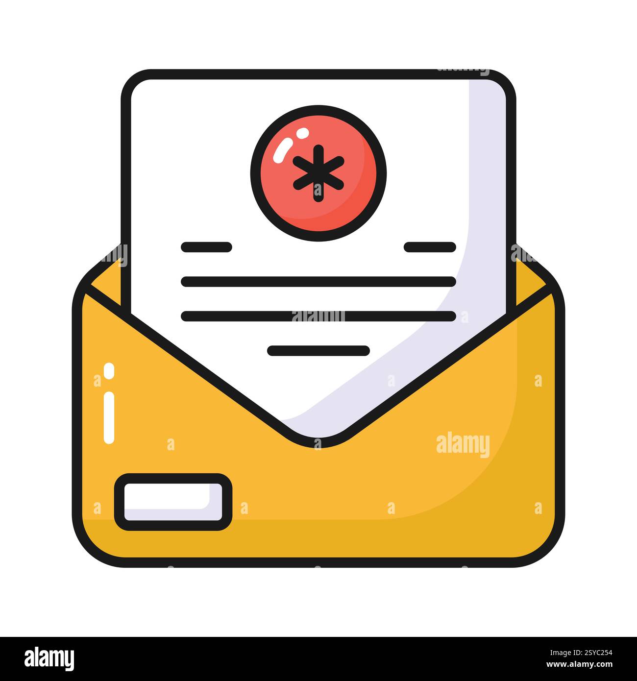 Medical sign with letter envelope showing concept icon of medical mail ...