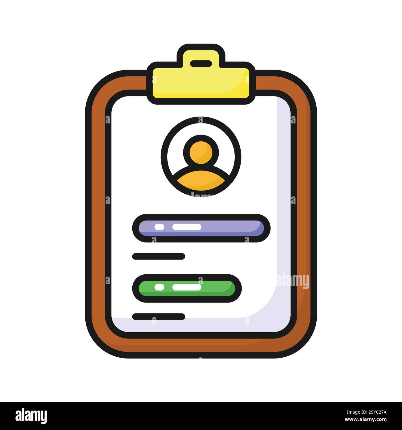 Modern flat vector of resume, get hold this beautifully design icon of ...