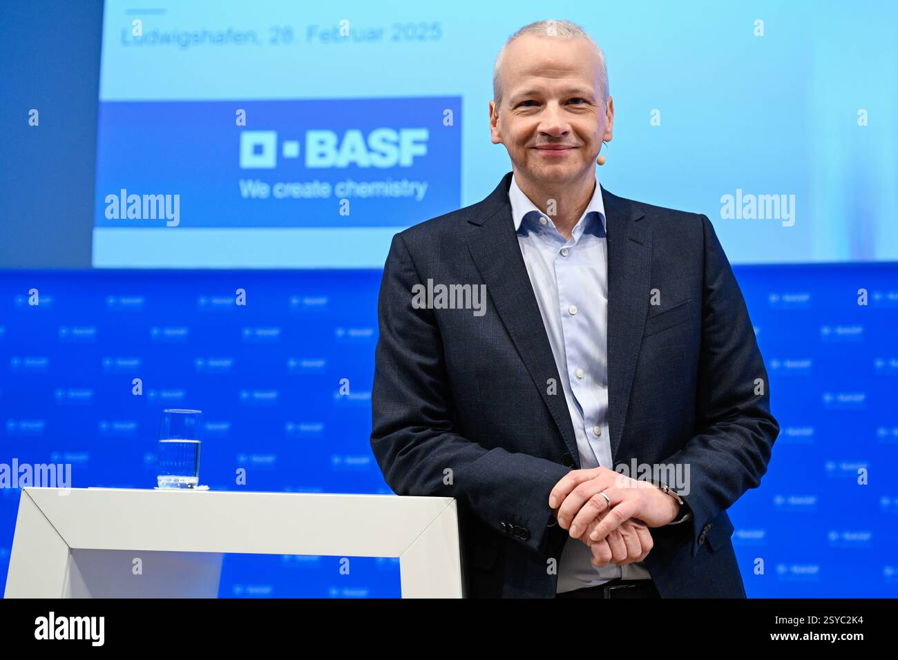 28 February 2025, Rhineland-Palatinate, Ludwigshafen: Markus Kamieth ...