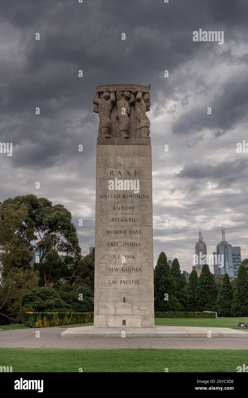The Cenotaph pillar, RAAF memorial at Melbourne Shrine Of Remembrance ...