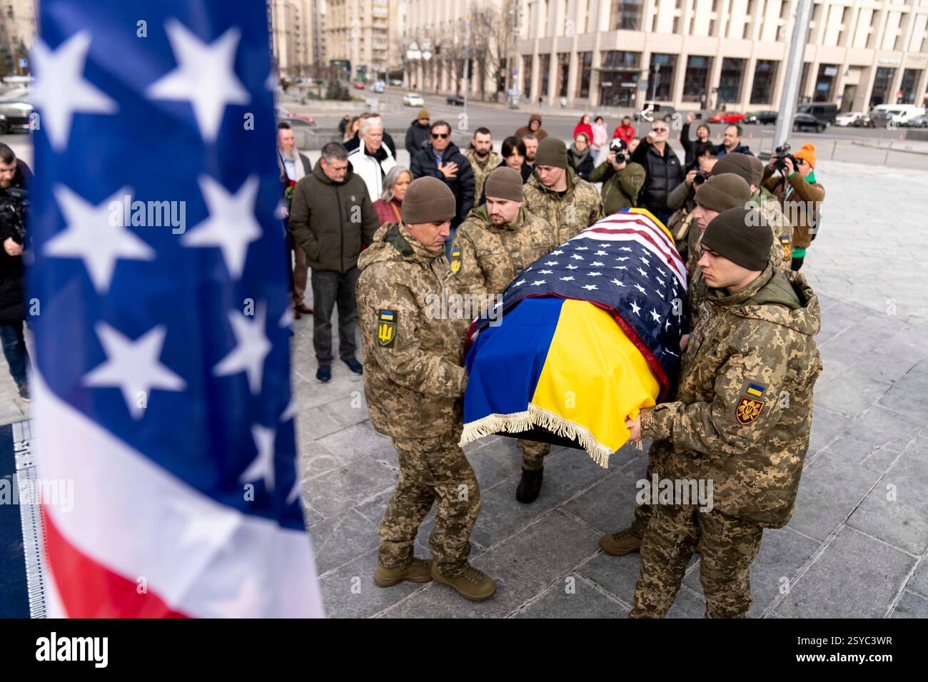 Memorial service for U.S. Marine Corps veteran Ethan Hertweck, who fell ...