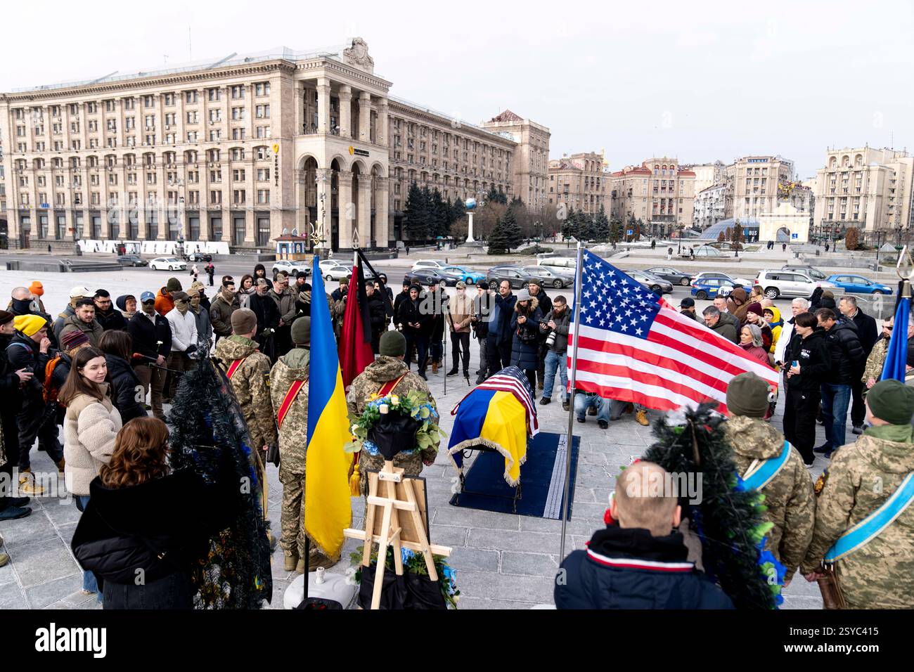 Memorial service for U.S. Marine Corps veteran Ethan Hertweck, who fell ...