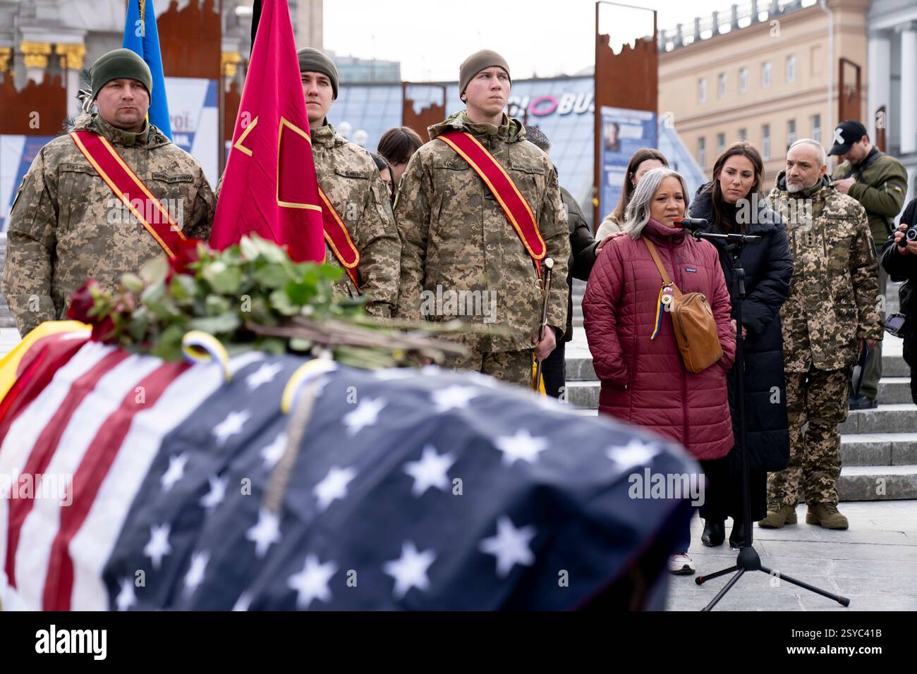 Mother Leslie Hertweck seen at memorial service for her son Ethan ...
