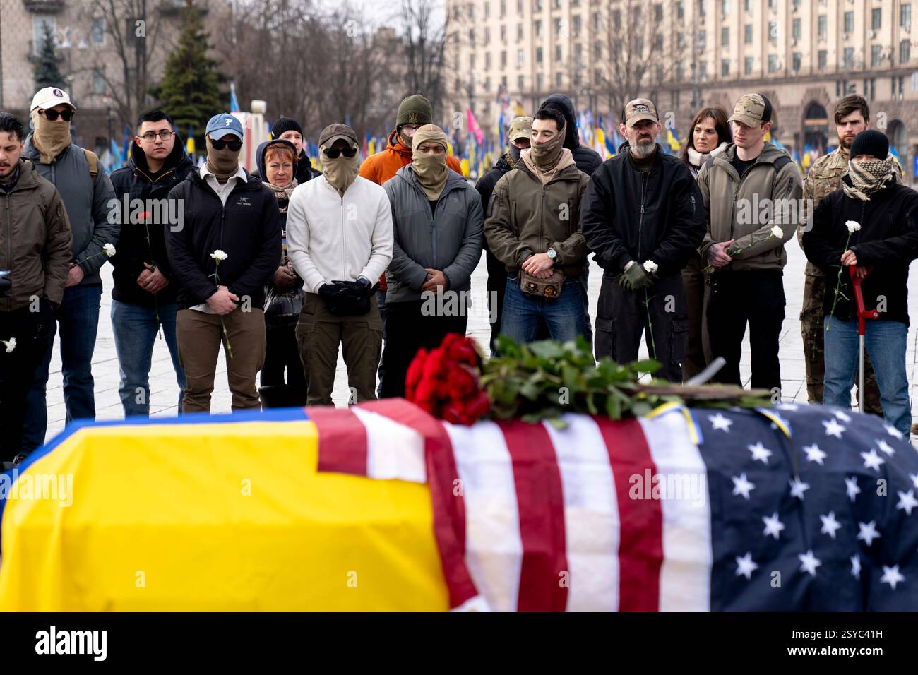 Memorial service for U.S. Marine Corps veteran Ethan Hertweck, who fell ...