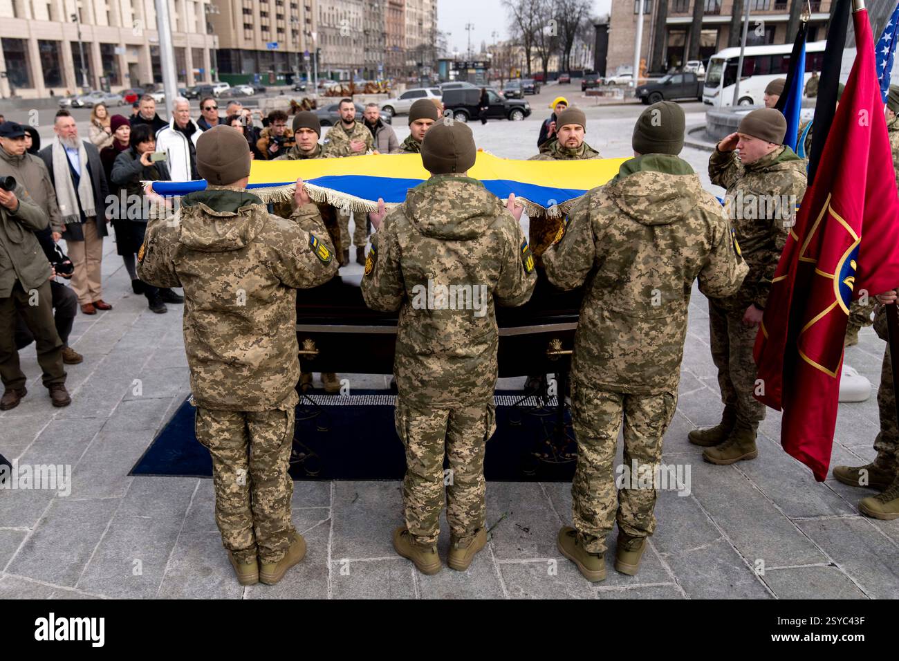 Memorial service for U.S. Marine Corps veteran Ethan Hertweck, who fell ...