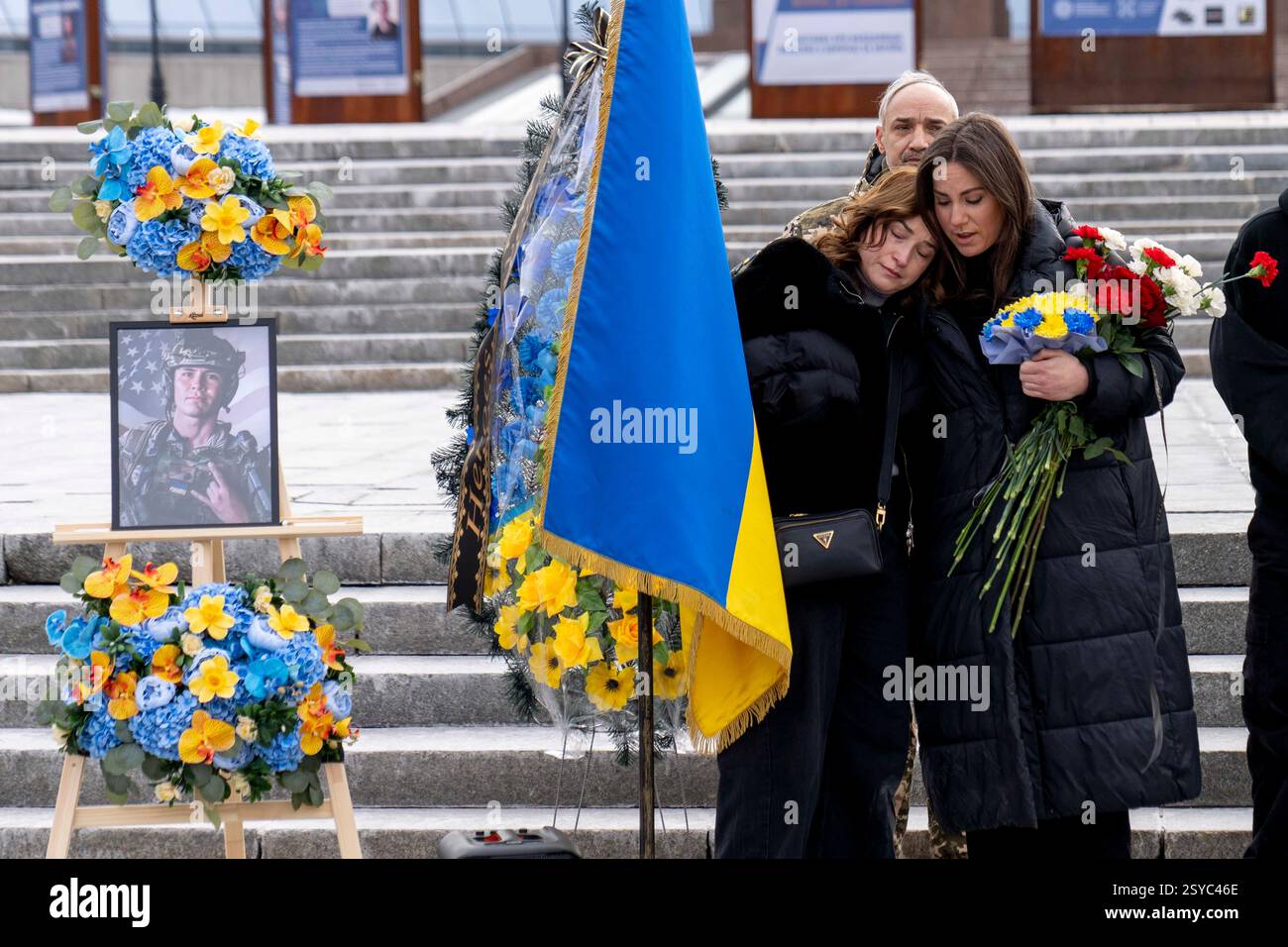 Memorial service for U.S. Marine Corps veteran Ethan Hertweck, who fell ...