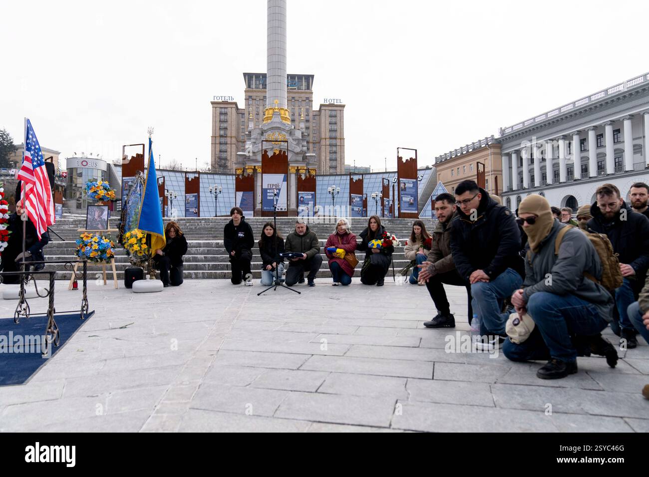 Memorial service for U.S. Marine Corps veteran Ethan Hertweck, who fell ...