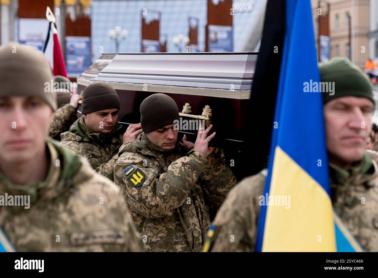 Memorial service for U.S. Marine Corps veteran Ethan Hertweck, who fell ...