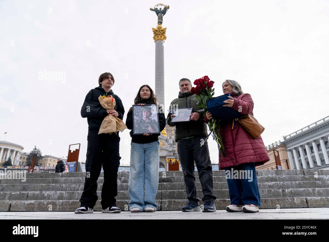 Parents Leslie and John Hertweck and siblings seen at memorial service ...