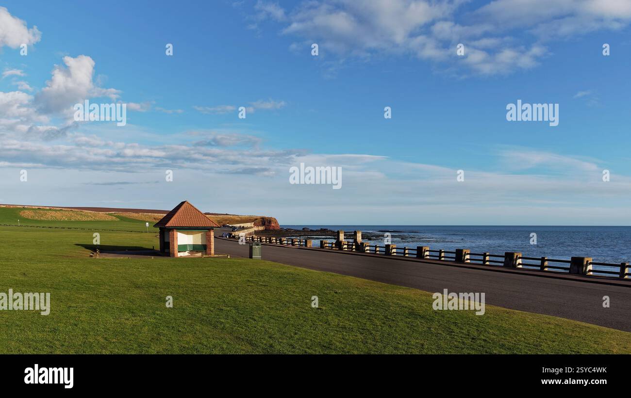One of the shelters at Victoria Park in Arbroath set back from Kings ...