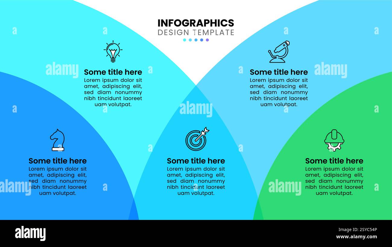 Infographic template with icons and 5 options or steps. Can be used for ...