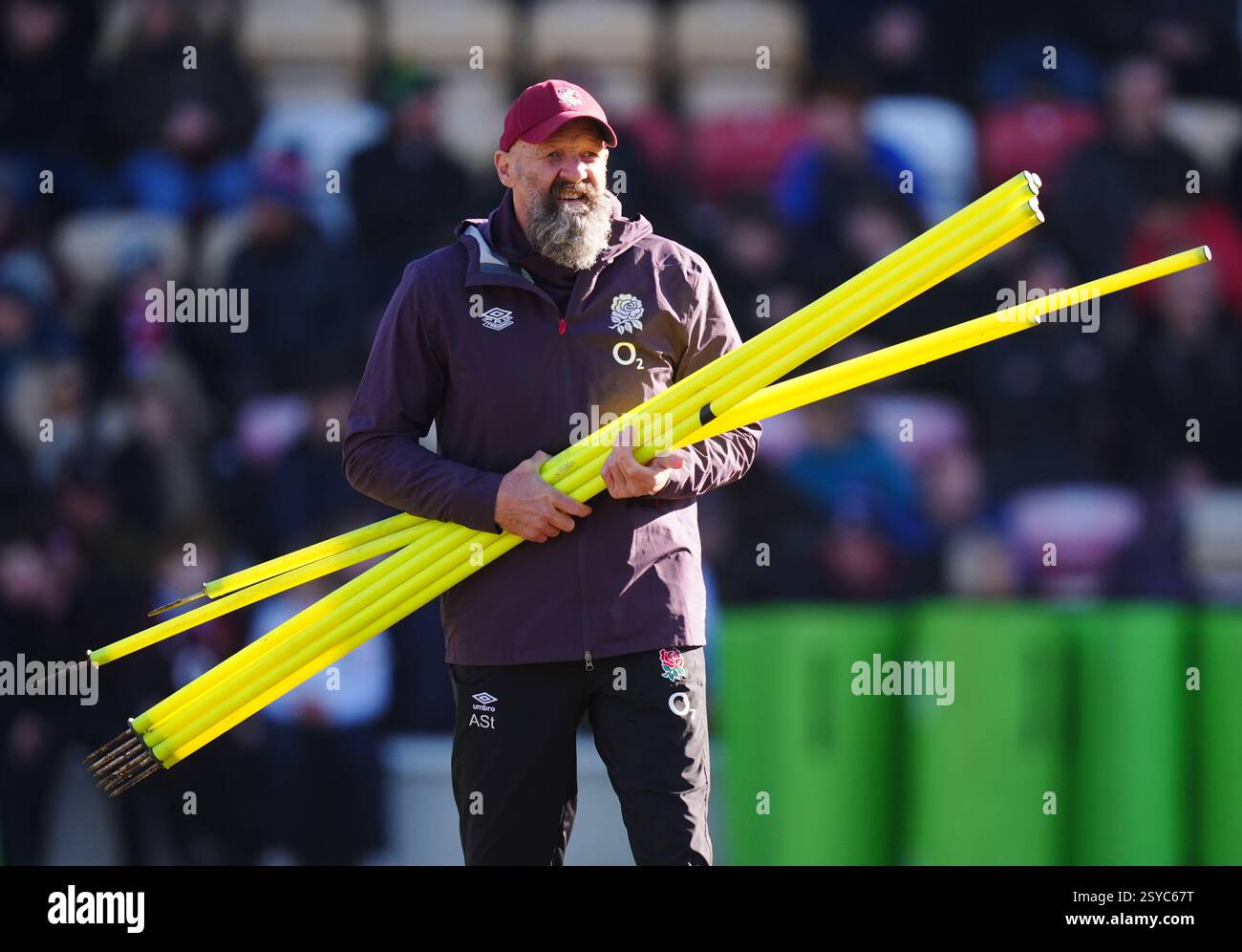 England assistant coach Andrew Strawbridge during a training session at ...
