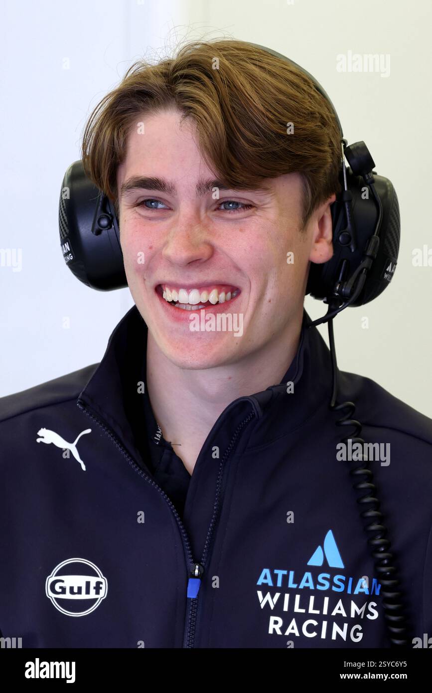 Sakhir, Bahrain. 28th Feb, 2025. Luke Browning (GBR) Atlassian Williams ...