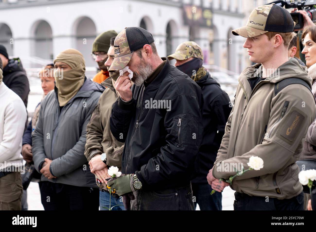Memorial service for U.S. Marine Corps veteran Ethan Hertweck, who fell ...