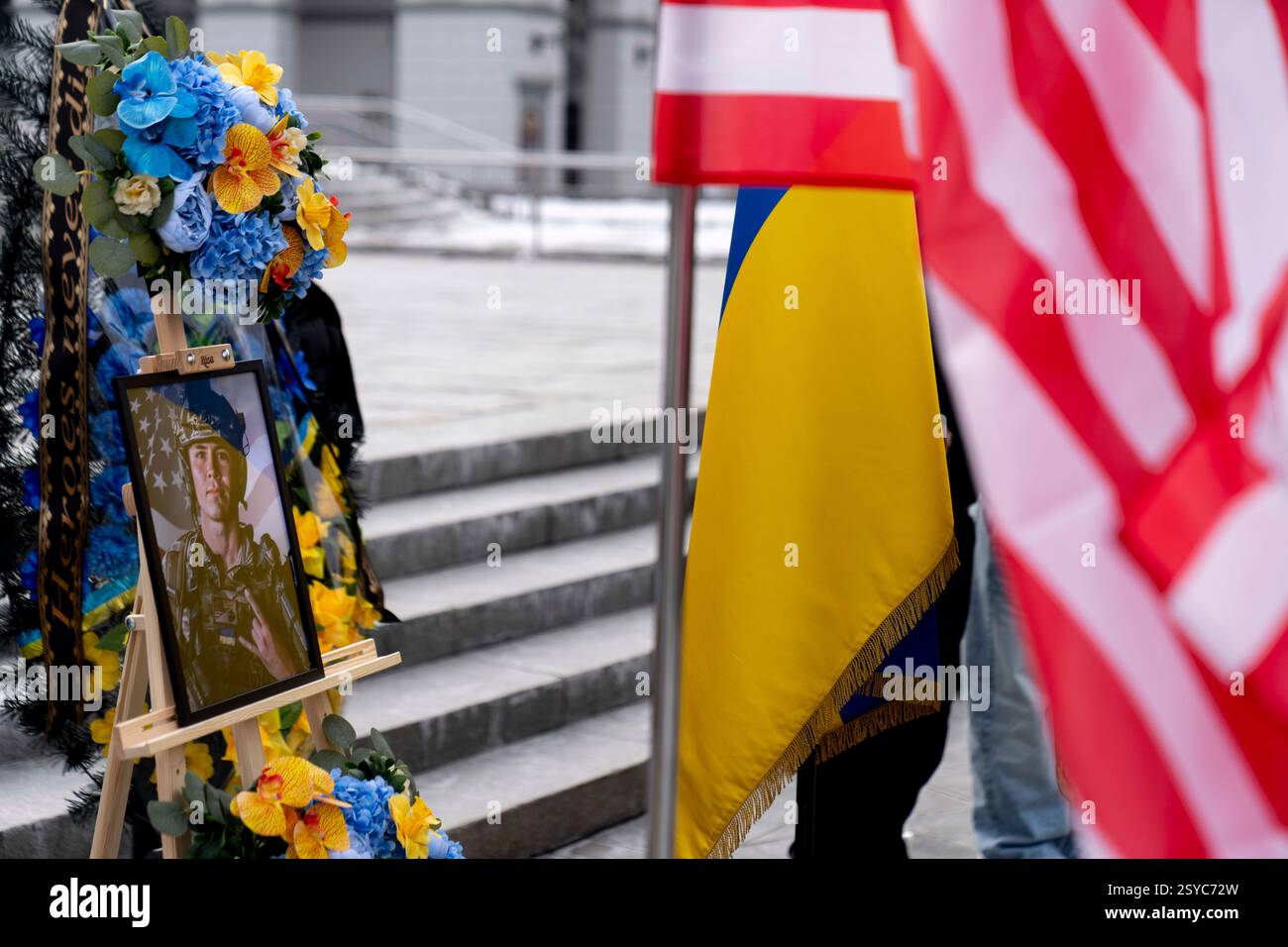 Kyiv, Kyiv City, Ukraine. 28th Feb, 2025. Portrait of the fallen ...