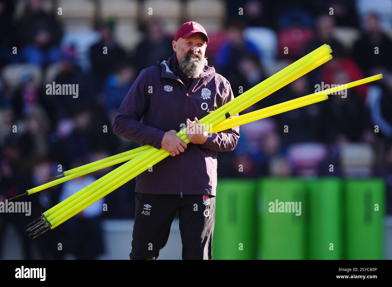 England assistant coach Andrew Strawbridge during a training session at ...