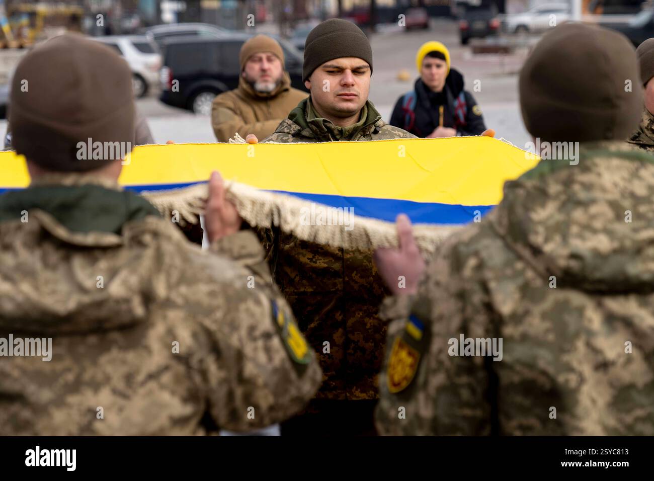 Memorial service for U.S. Marine Corps veteran Ethan Hertweck, who fell ...