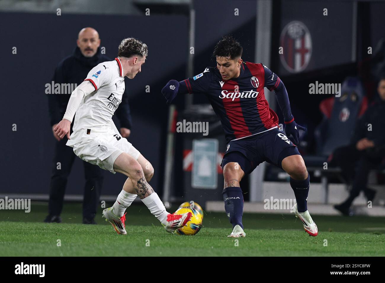 Bologna Italy. 26/02/2025, Santiago Castro (Bologna)Alex Jimenez (Milan ...