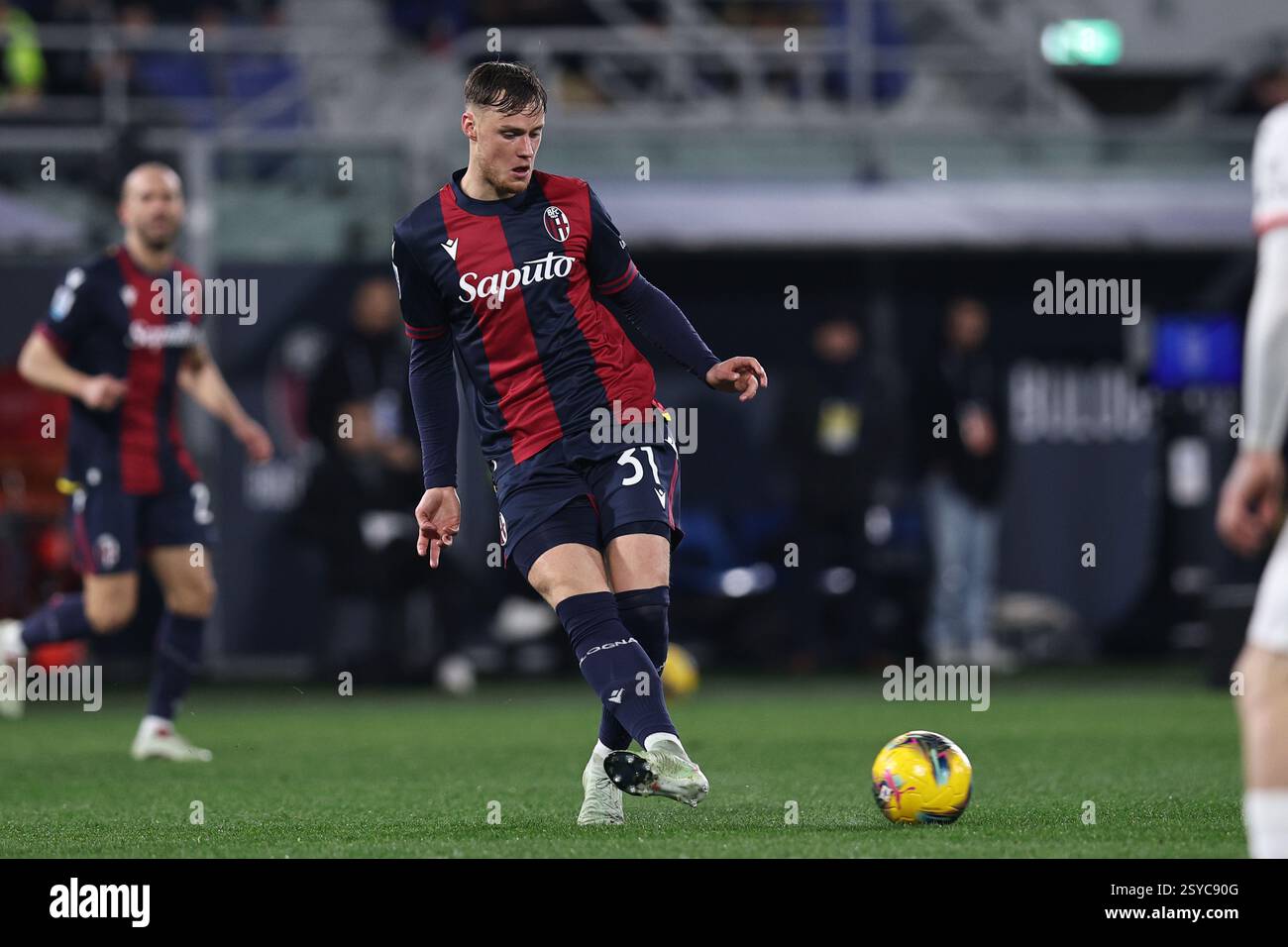 Bologna Italy. 26/02/2025, Sam Beukema (Bologna) ; during the Italian ...