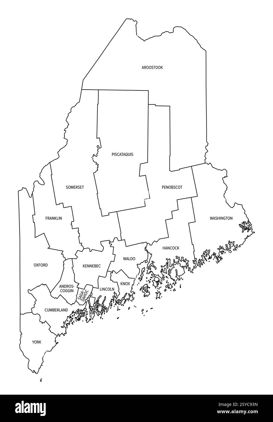 Penobscot outline map hi-res stock photography and images - Alamy