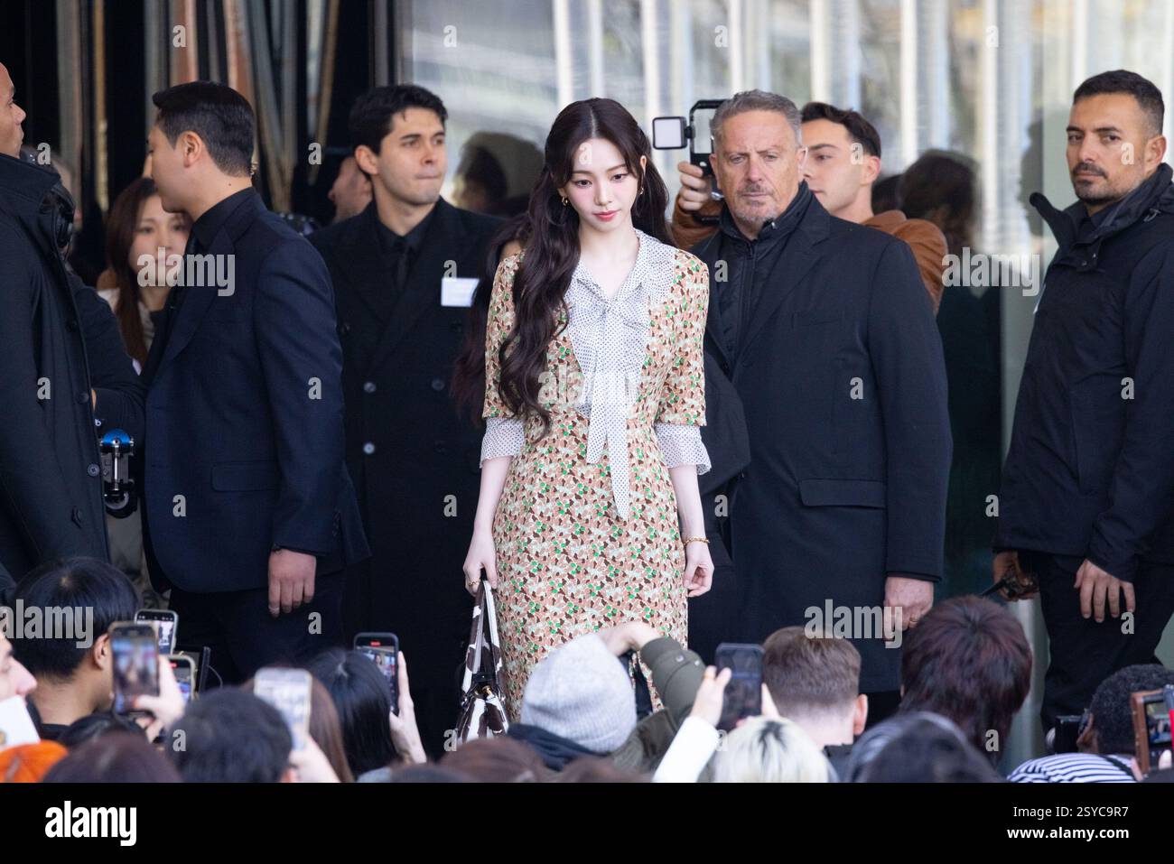 Milan, Italy. 27th Feb, 2025. Karina is seen arriving at the Prada ...