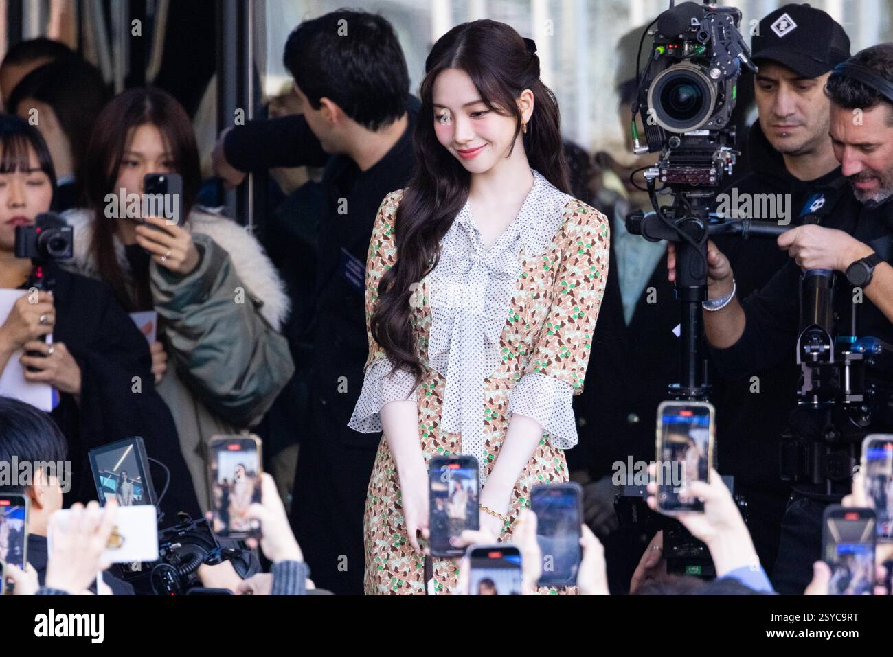 Milan, Italy. 27th Feb, 2025. Karina is seen arriving at the Prada ...