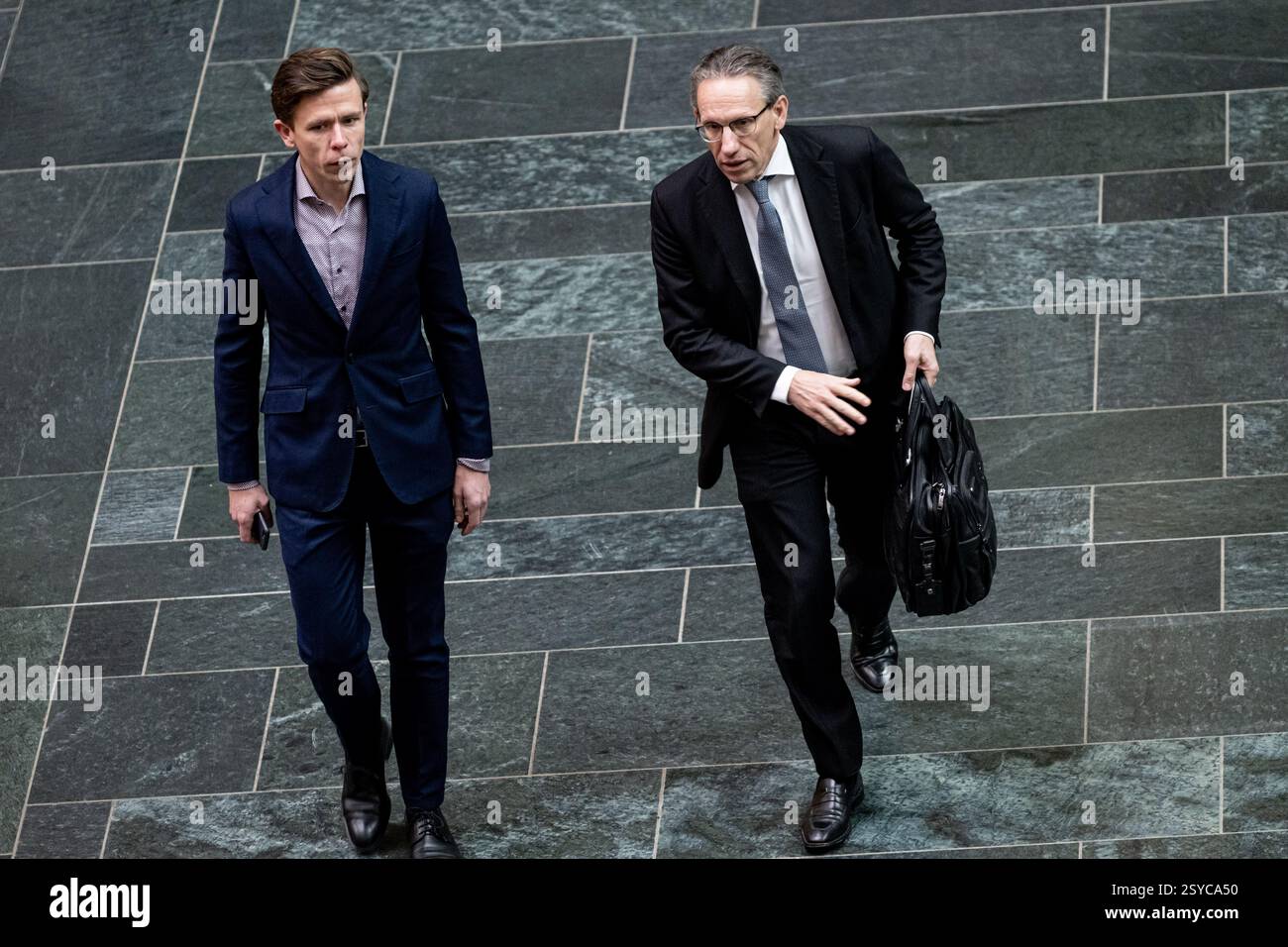 Berlin, Germany. 28th Feb, 2025. Jörg Kukies (SPD, r), Federal Minister ...