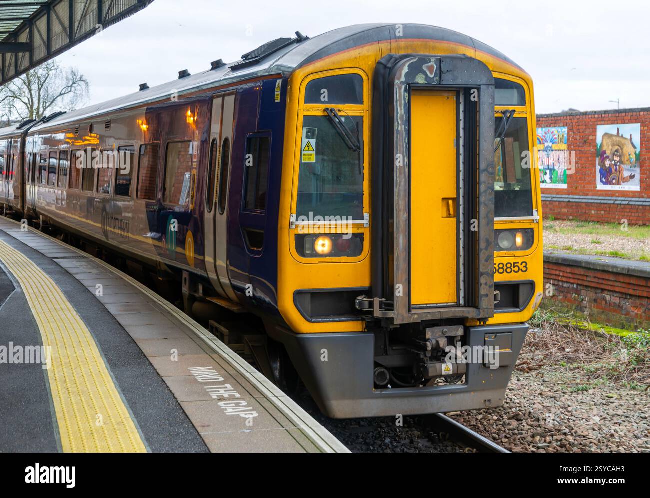 British rail Class 158 diesel multiple unit train operated by Northern ...