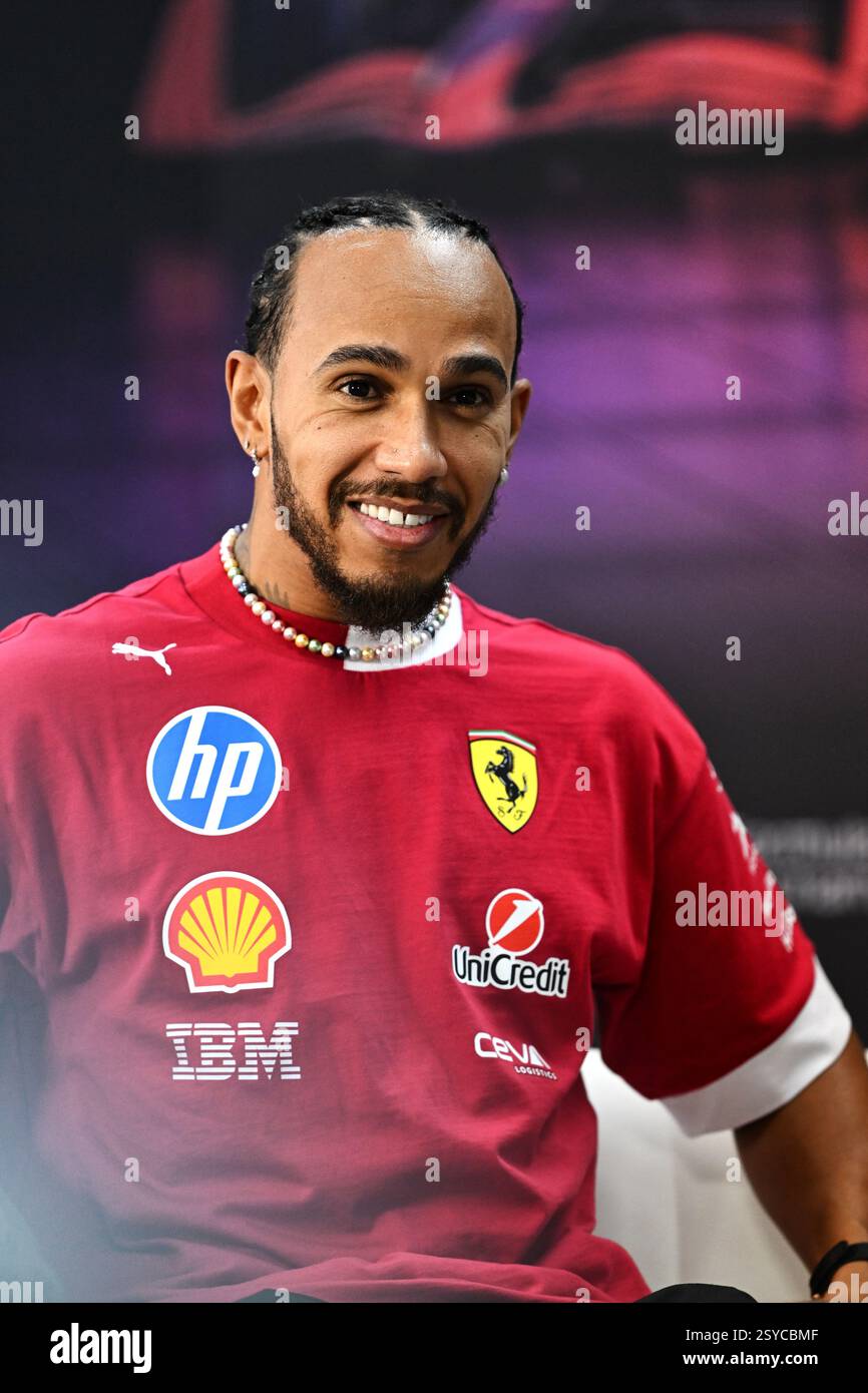 Sakhir, Bahrain. 28th Feb, 2025. Lewis Hamilton (GBR) Ferrari in the ...