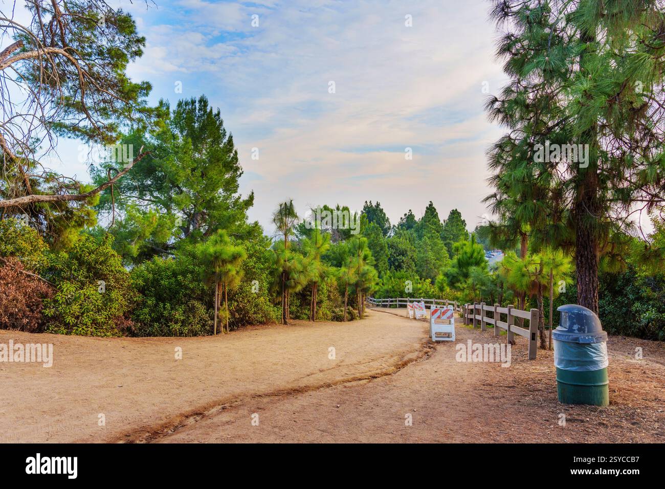 Los Angeles, California - December 14, 2024: Dusty pathway winding ...