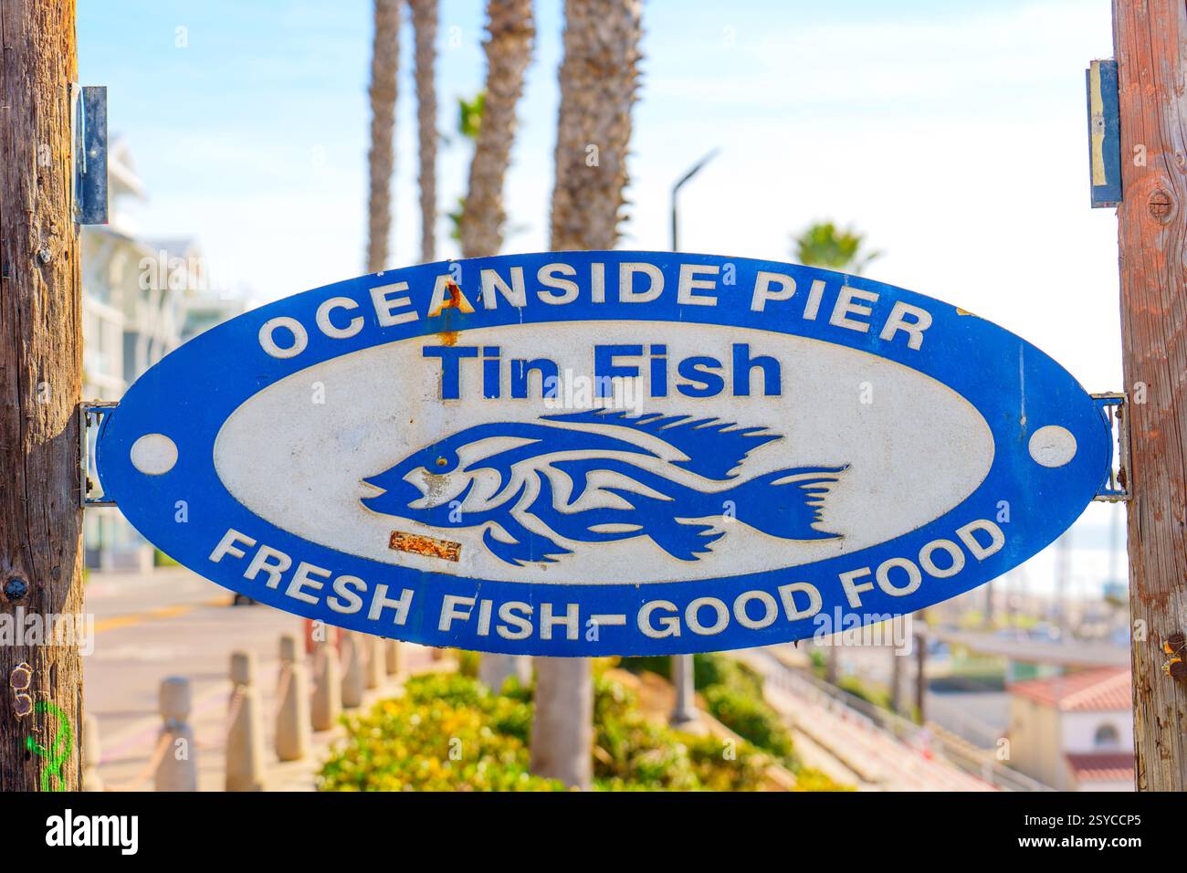Oceanside, California - December 27, 2024: Sign for Tin Fish at ...