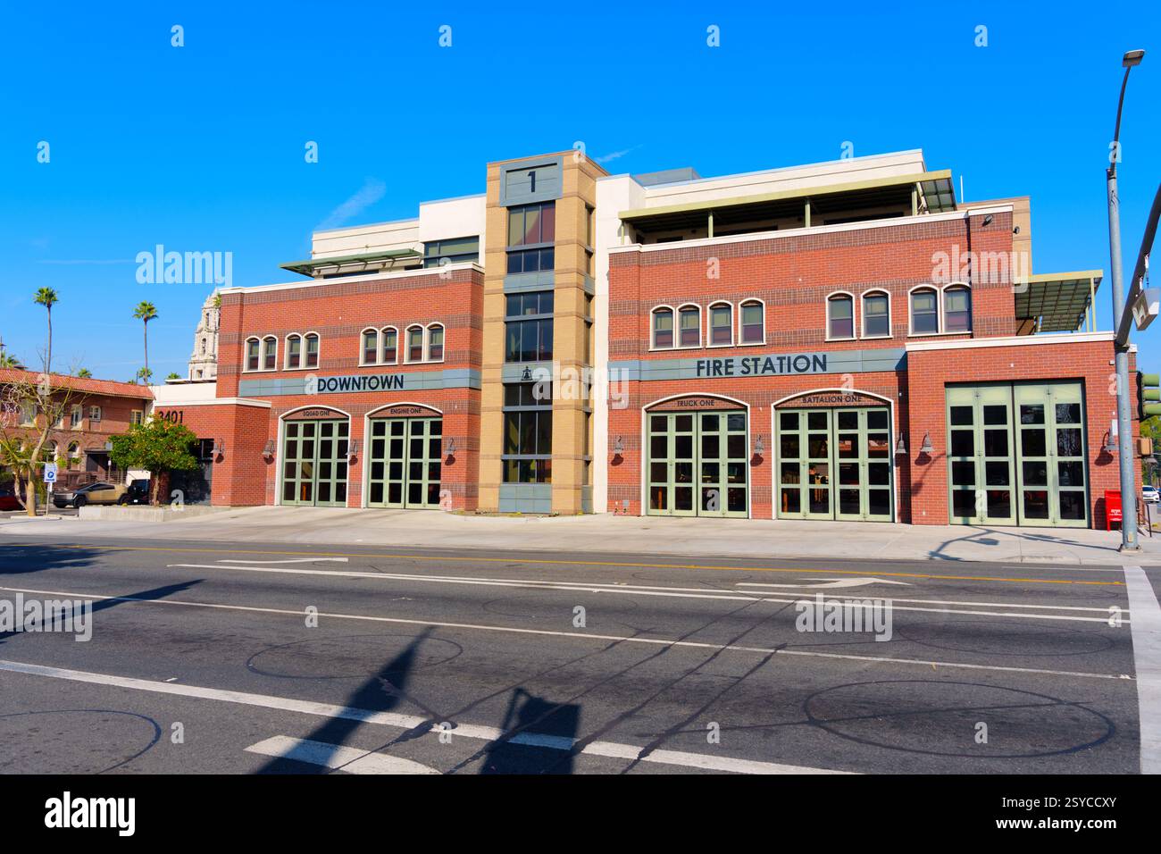 Riverside, California - December 30, 2024: Clear view of the downtown ...