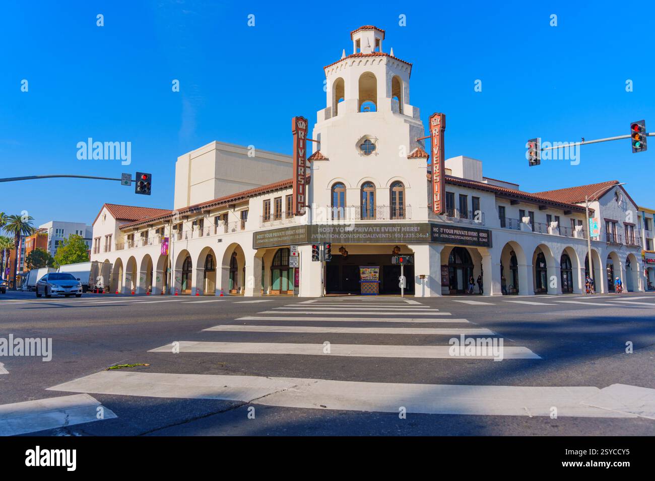 Riverside, California - December 31, 2024: Front view of the Riverside ...