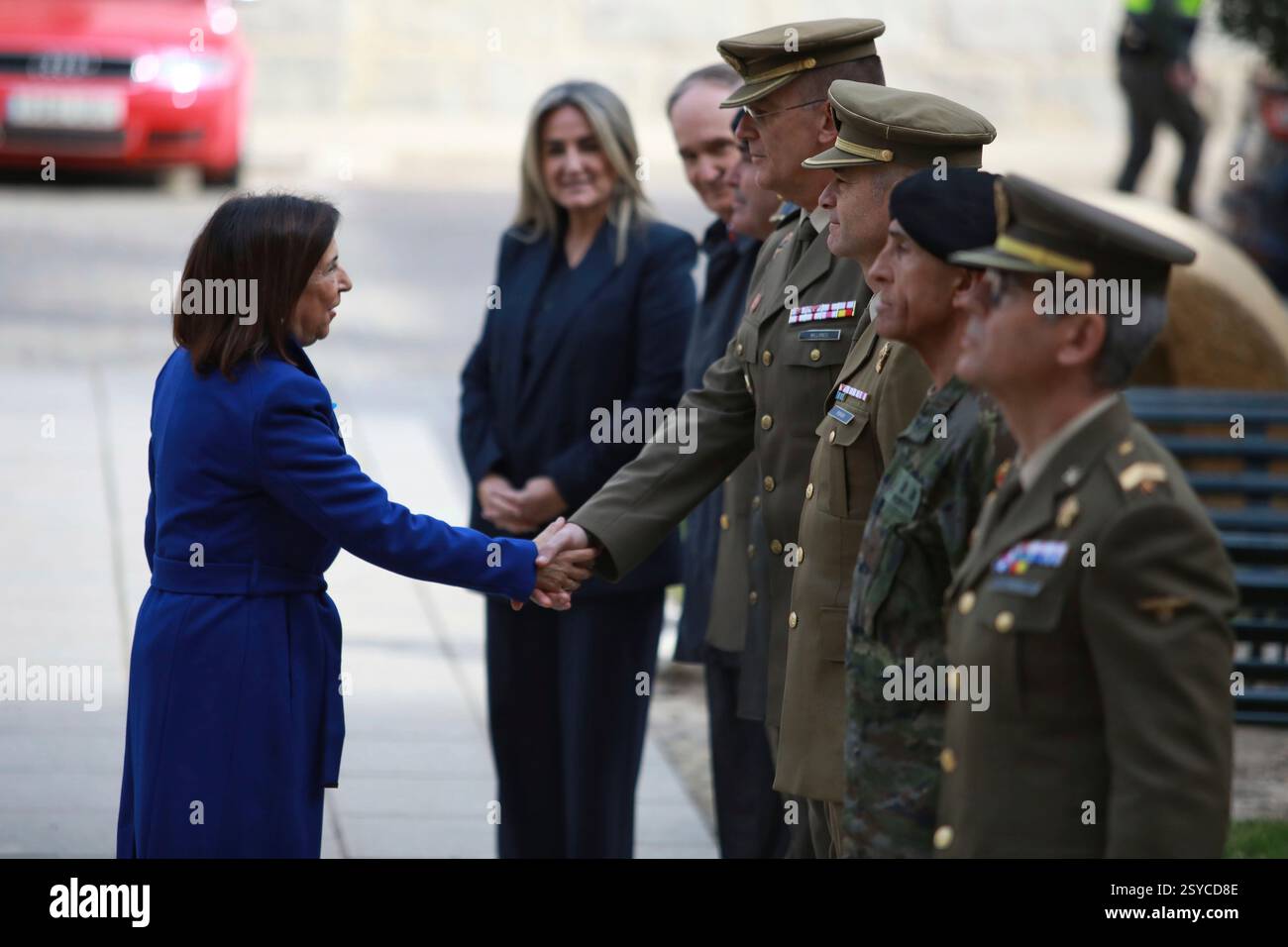 The Minister of Defense, Margarita Robles, presides over the ceremony ...