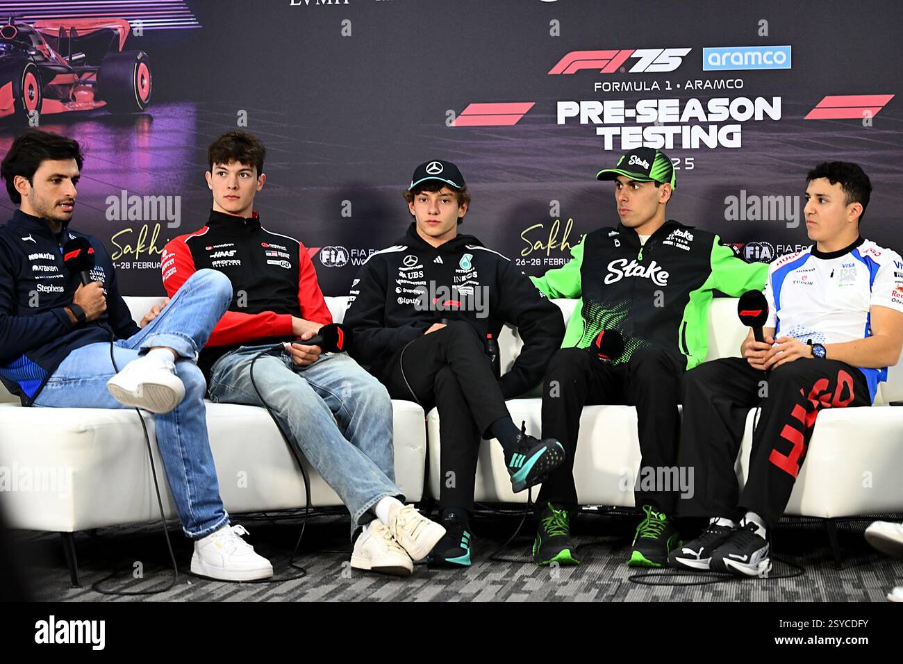 Oliver bearman kimi antonelli carlos sainz f1 hi-res stock photography ...