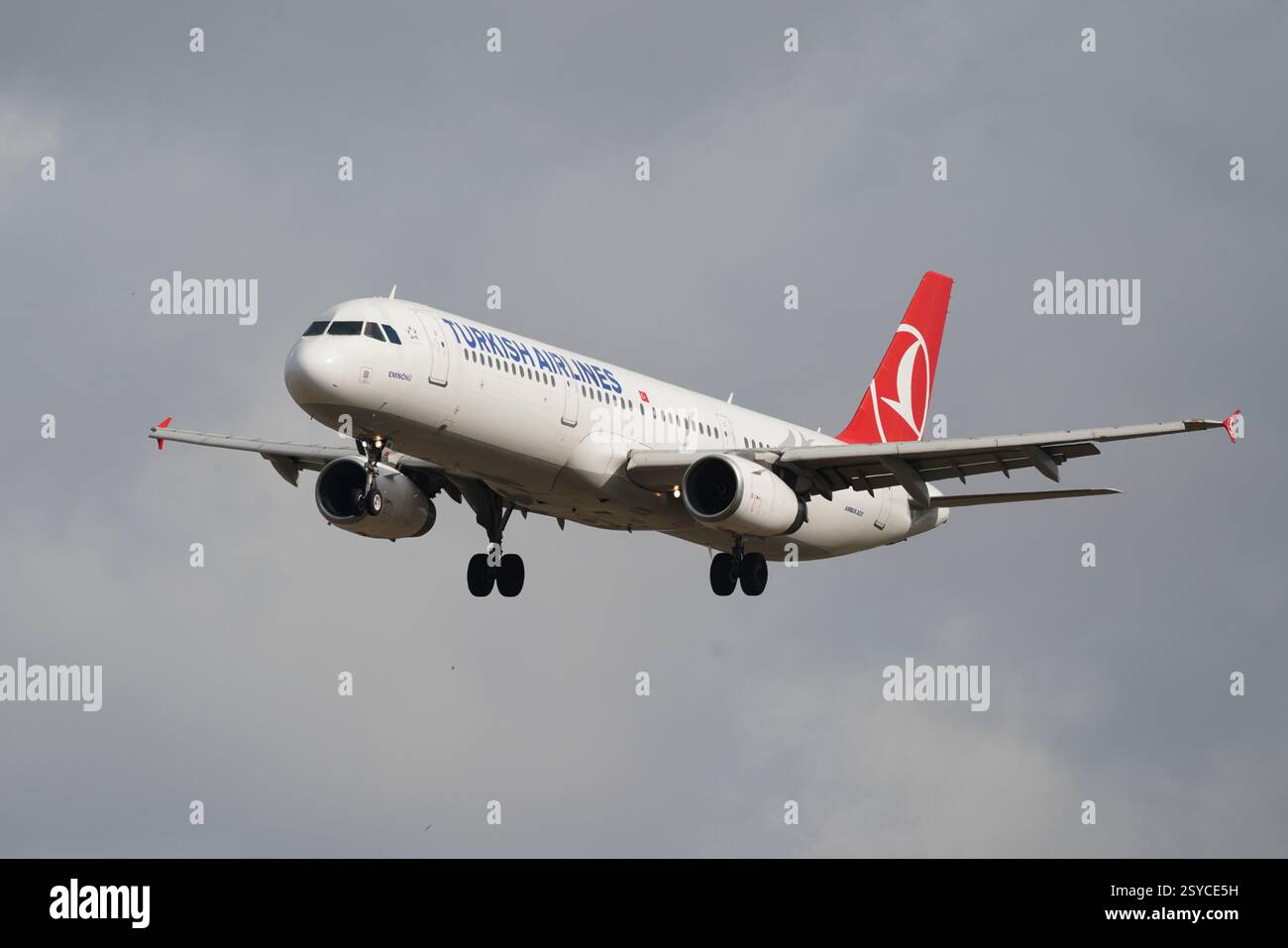 ISTANBUL, TURKIYE - JULY 11, 2024: Turkish Airlines Airbus A321-231 (3382) landing to Istanbul ...