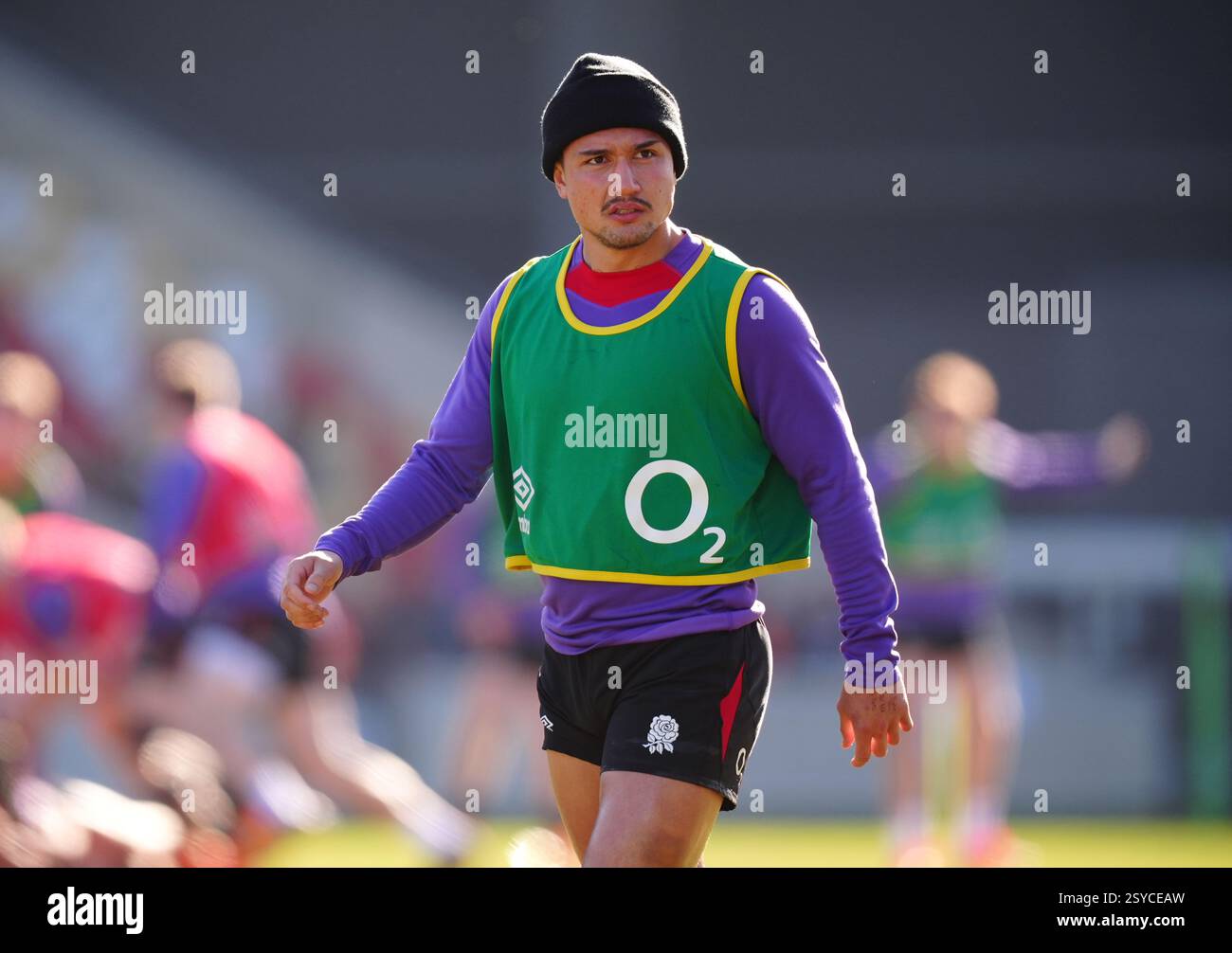 England's Marcus Smith during a training session at LNER Community ...
