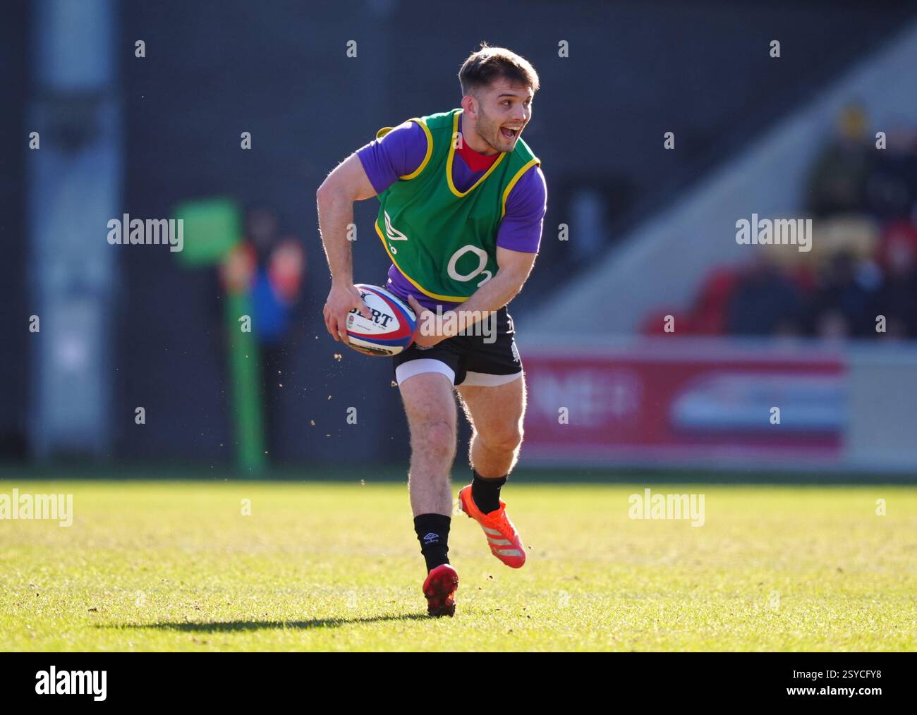 England's Harry Randall during a training session at LNER Community ...