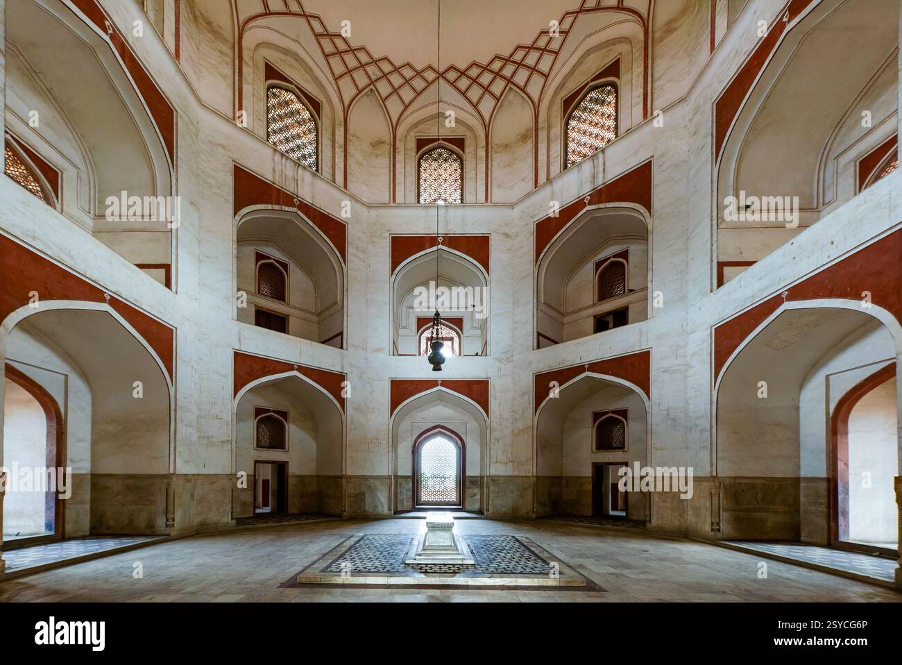 Interior of Humayun's Tomb, Delhi, India, the tomb of the Mughal ...