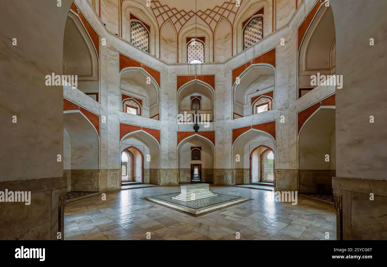 Interior of Humayun's Tomb, Delhi, India, the tomb of the Mughal ...