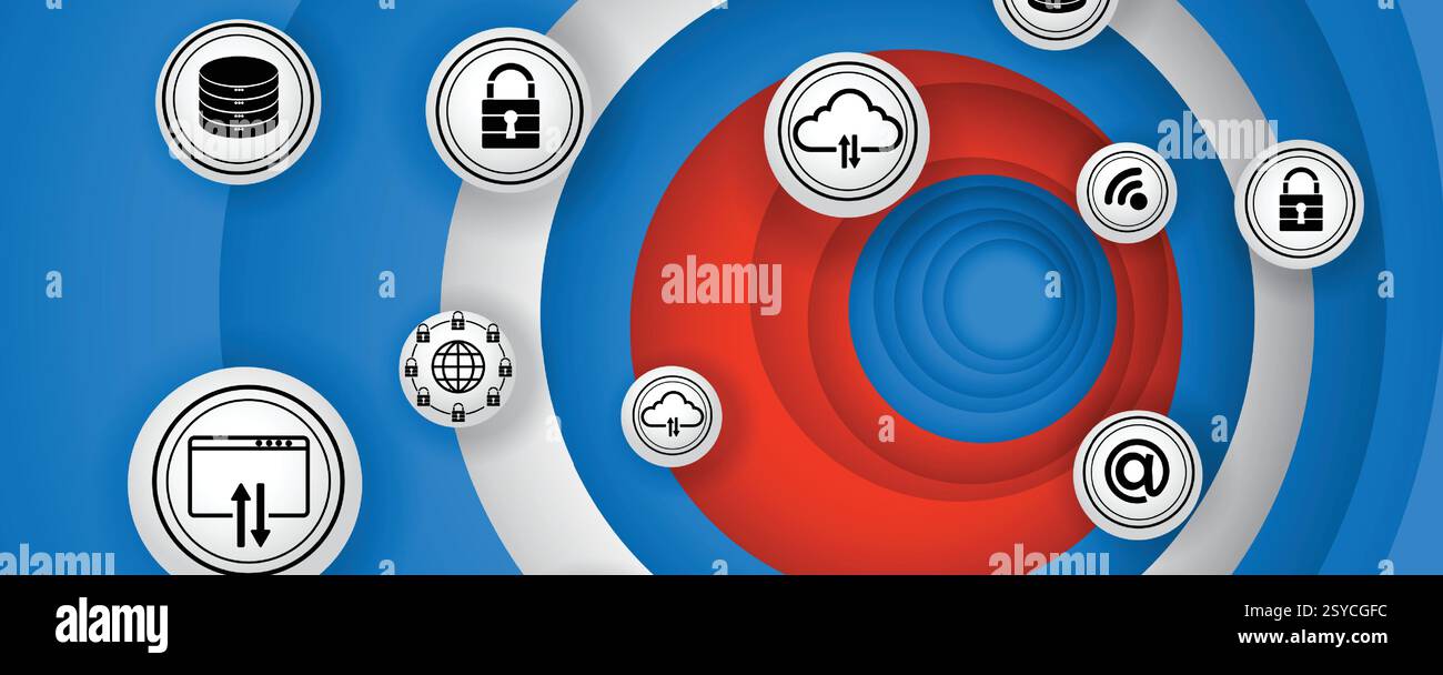 Cyber security protection devices from hacker attack Stock Vector Image ...