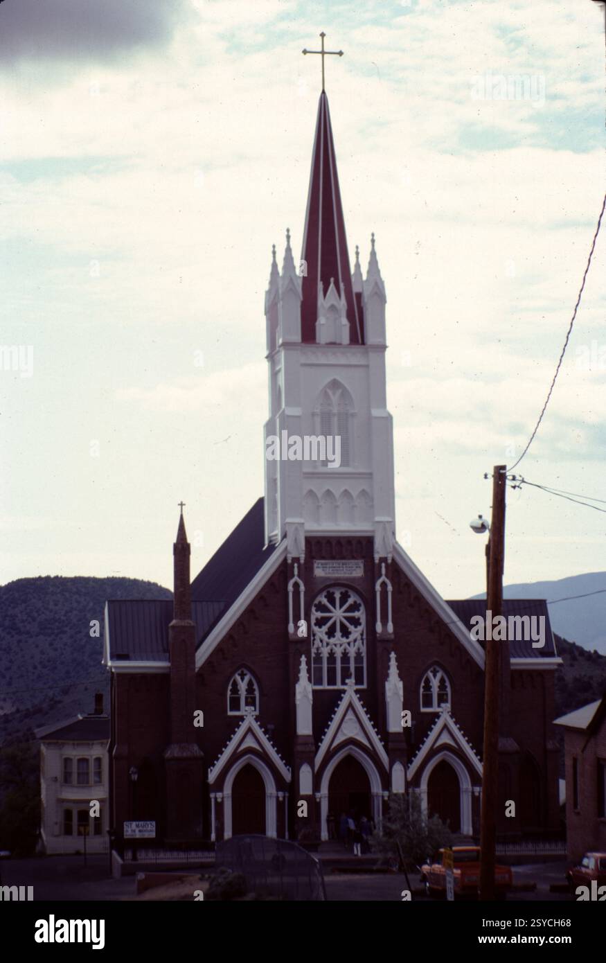 Virginia City, NV. USA. June 1981. The first Catholic church in ...