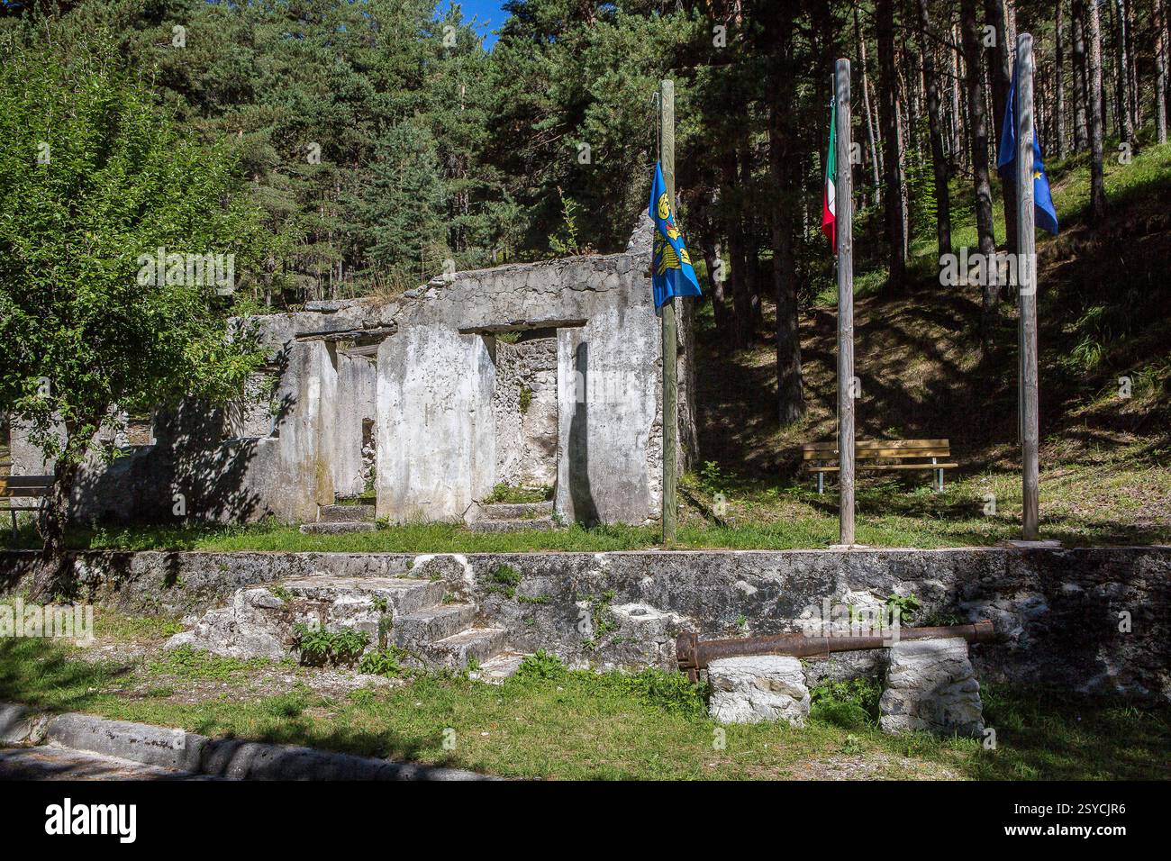 Italia, Friuli, Carnia, Val Dogna - Plans area , fortified line of the ...