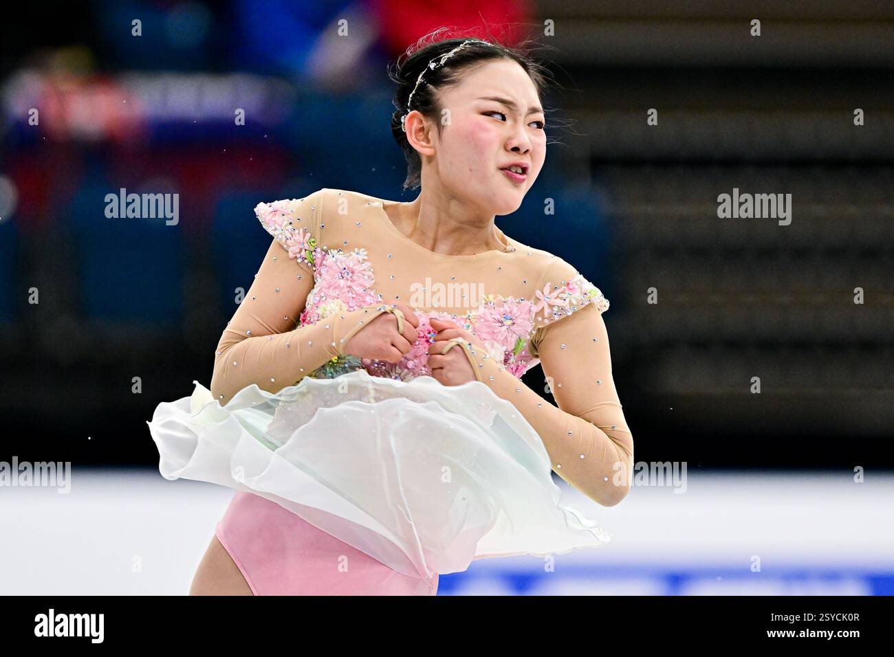 Kaoruko WADA (JPN), during Junior Women Short Program, at the ISU World Junior Figure Skating ...