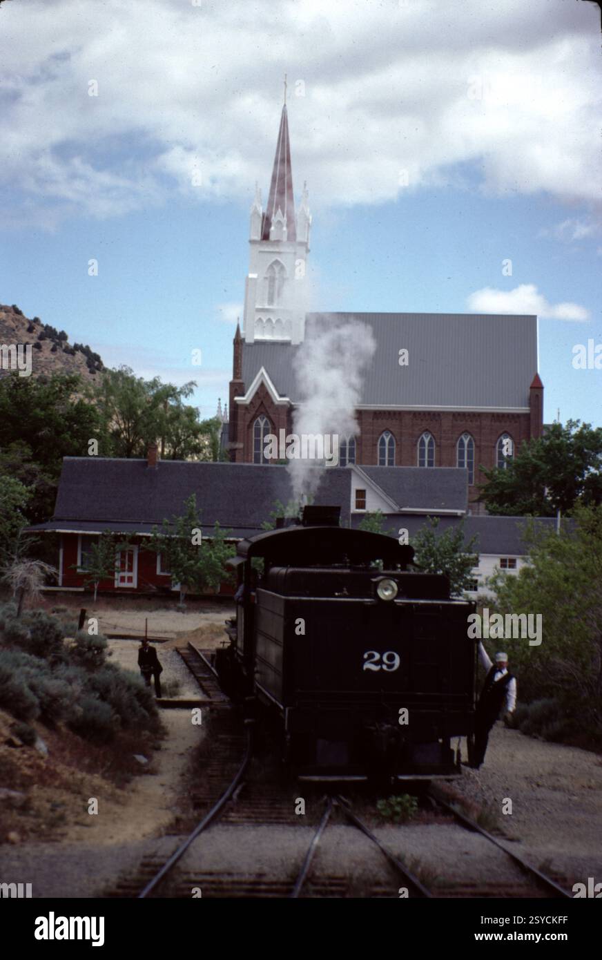 Virginia City, NV. USA. June 1981. The first Catholic church in ...